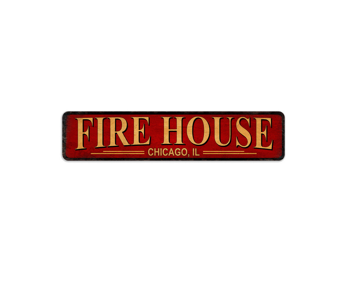 Personalized Fire House Sign City Patriotic Fireman 104182002066 ...