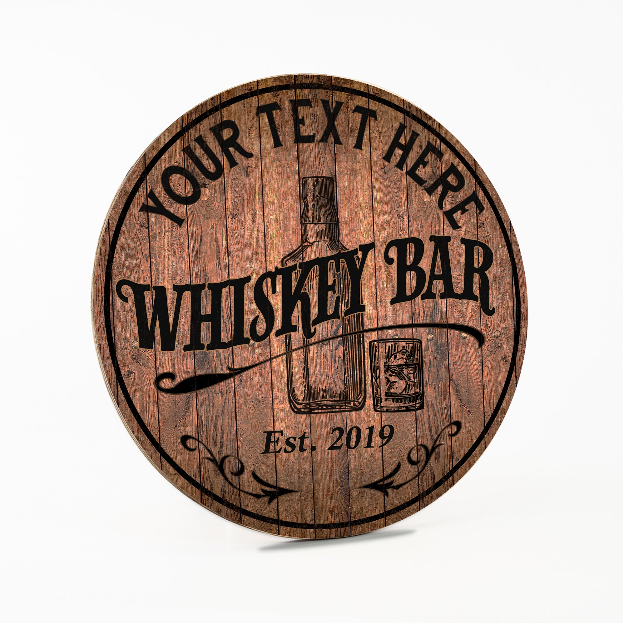 Personalized Whiskey Bar Sign Wood Wall Art Home Bar Decor — Chico ...