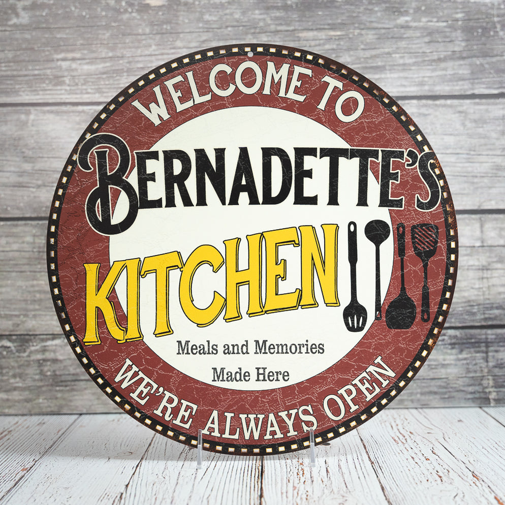 Personalized Kitchen Sign Metal Sign Wall Decor 100140040001 — Chico ...