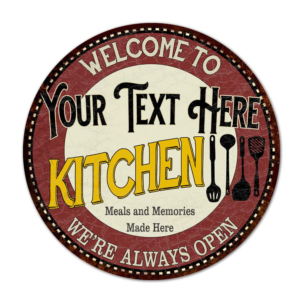 Personalized Kitchen Sign Metal Sign Wall Decor 100140040001 — Chico ...