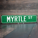 Personalized Green Street Sign Metal 4x18 104180001001 — Chico Creek Signs