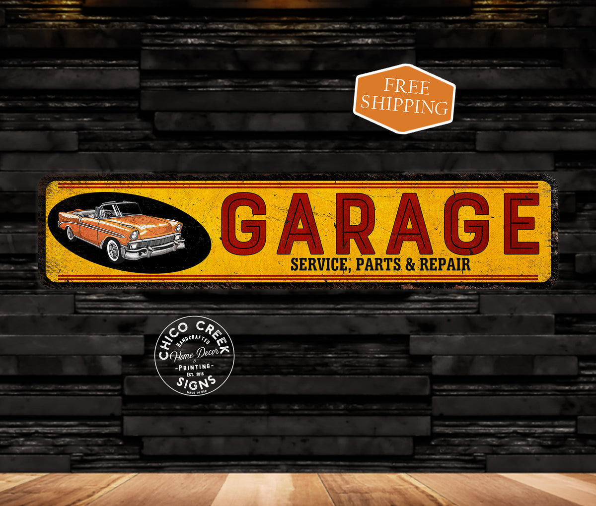 Garage Sign Auto Shop Decor Auto Garage Shop Mechanic Dad Gift Car Rep ...