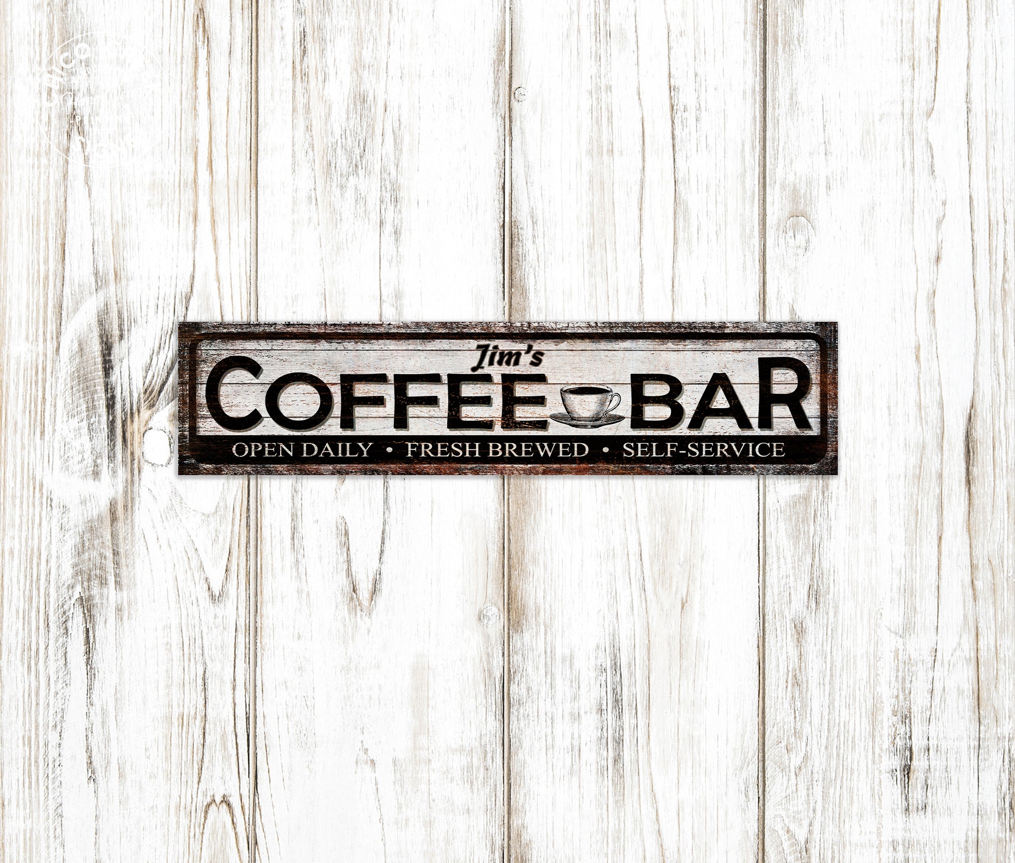 Personalized Coffee Bar Decor Sign Kitchen Office Coffee Shop 10418200 ...