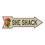 She Shack Metal Sign 5x17 Arrow Garden Flowers Gift Shed 205170008007 ...