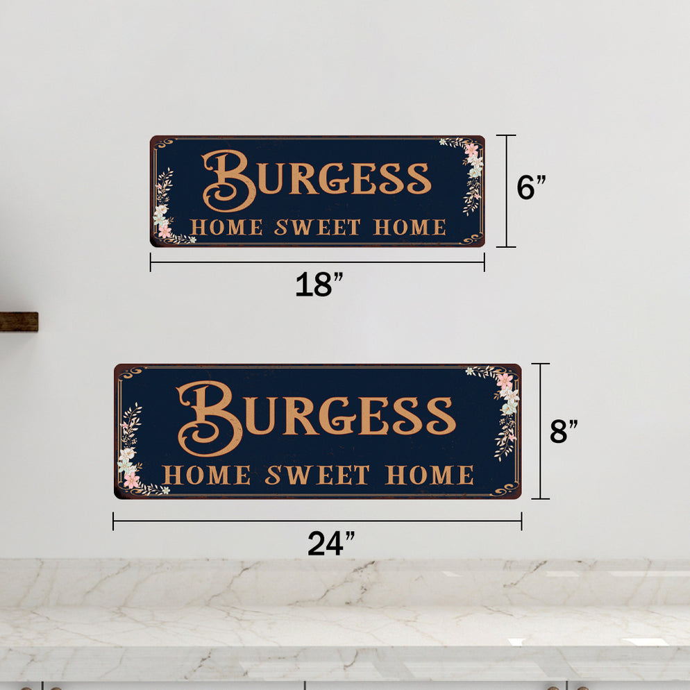 Personalized Home Sweet Home Victorian 6x18 Metal Sign 106180046001 ...