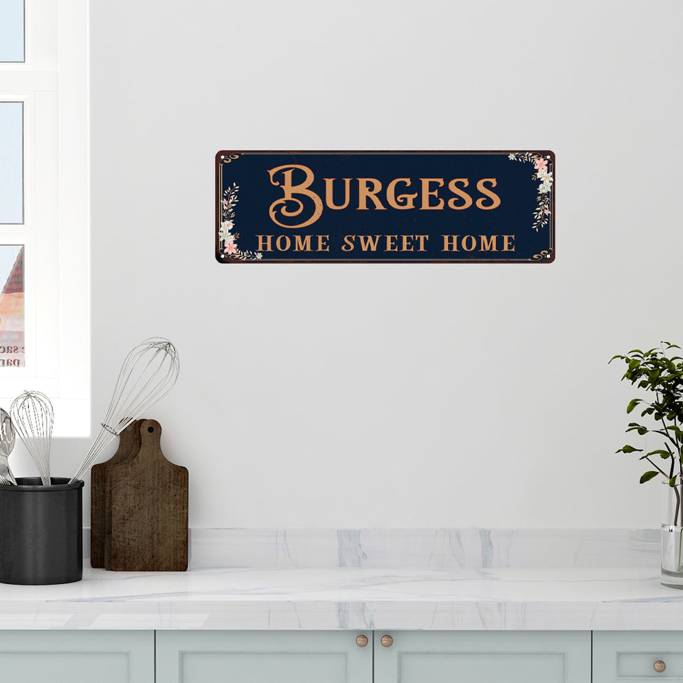 Personalized Home Sweet Home Victorian 6x18 Metal Sign 106180046001 ...