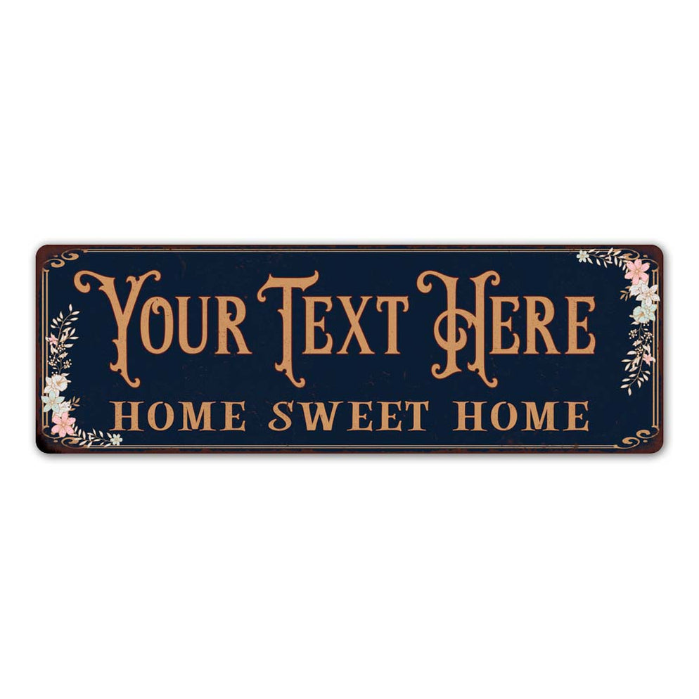 Personalized Home Sweet Home Victorian 6x18 Metal Sign 106180046001 ...