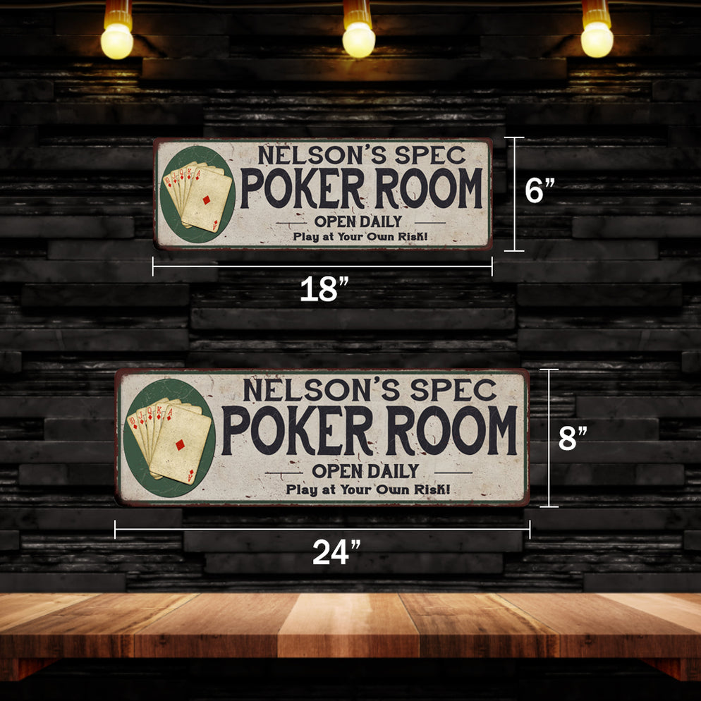 Your Name Poker Room Personalized Metal Sign Game Decor 106180048001 ...