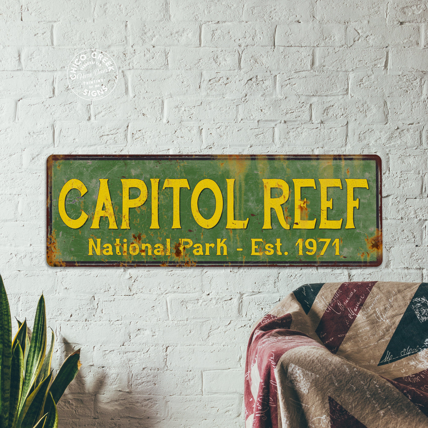 Capitol Reef National Park Rustic Metal Sign Cabin Wall Decor — Chico ...