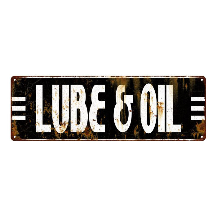 Lube & Oil Gas Service Station Vintage Metal Sign — Chico Creek Signs