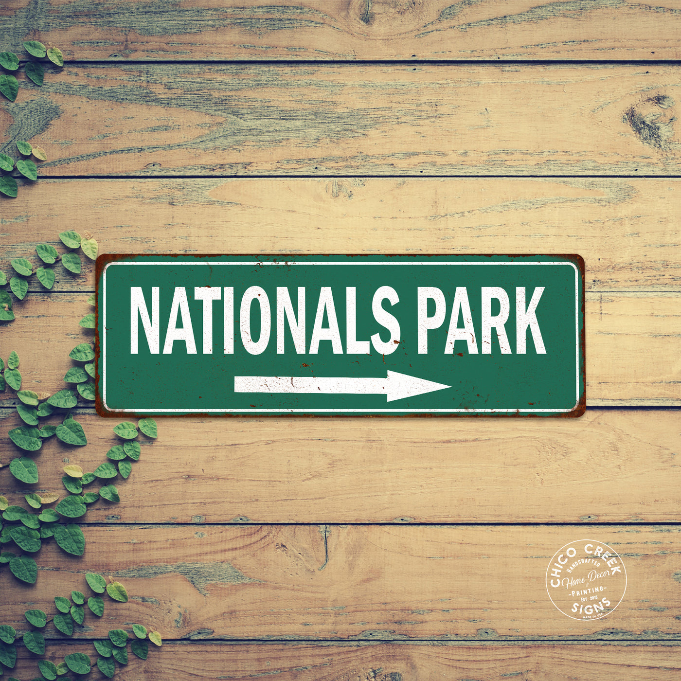 Nationals Park Vintage Look Ballpark Baseball Metal Sign 106180073007 ...