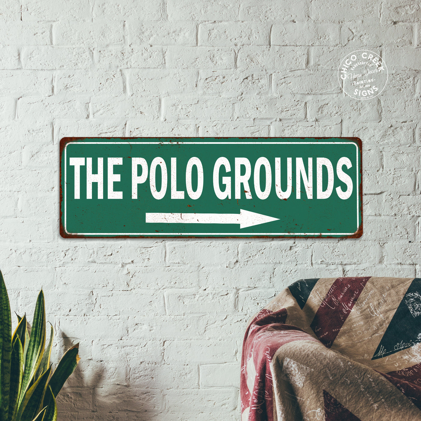 The Polo Grounds Vintage Look Ballpark Baseball Metal Sign 10618007301 ...