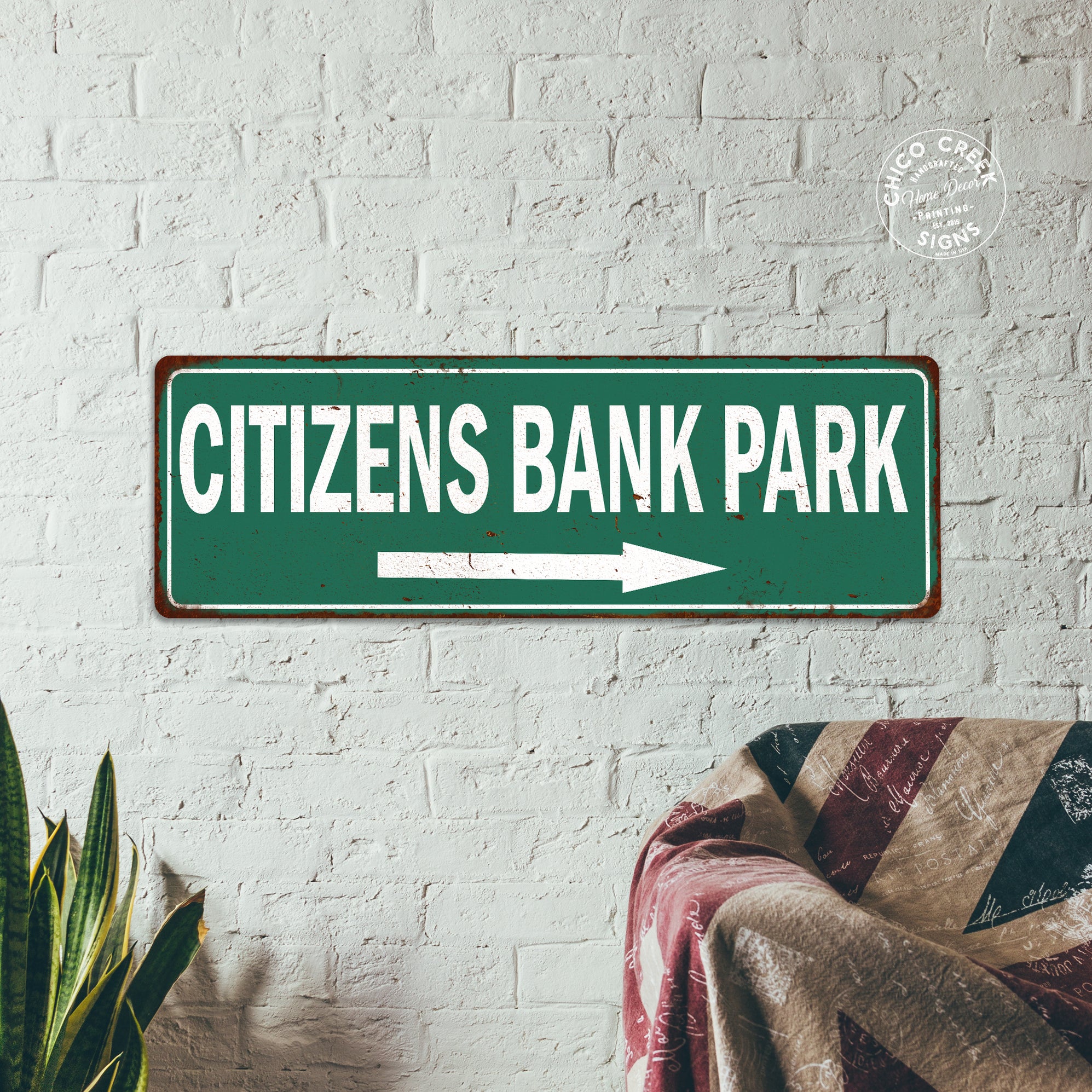 Citizens Bank Park Vintage Look Ballpark Baseball Metal Sign — Chico ...