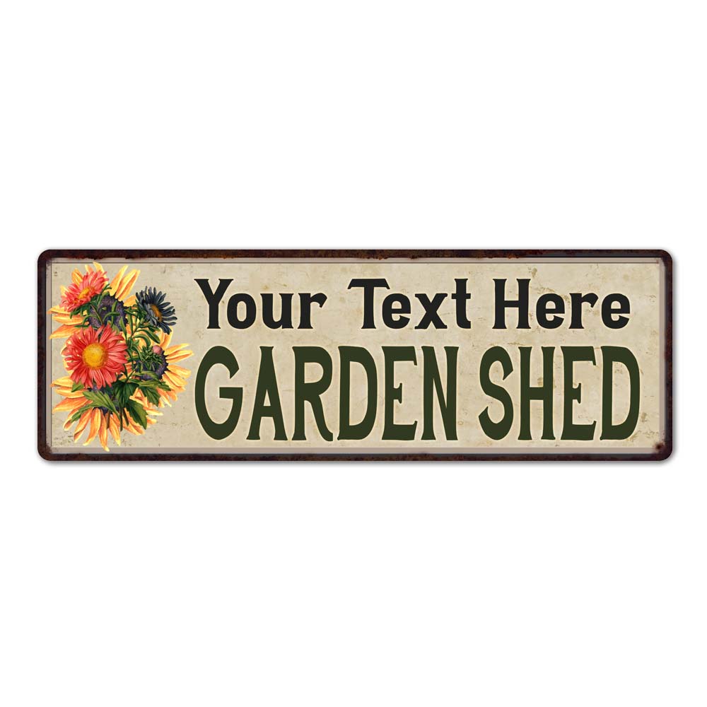 Personalized Garden Shed Sign Rustic Custom Name Signs Gardening Decor ...