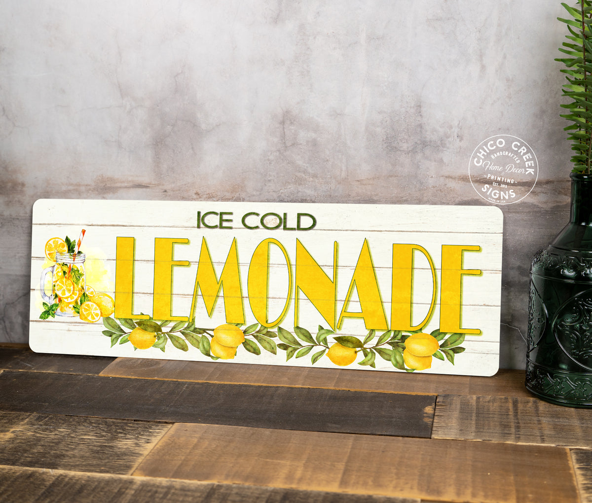 Ice Cold Lemonade Sign Farm Stand Farmers Market Fruit Garden Greenhou ...