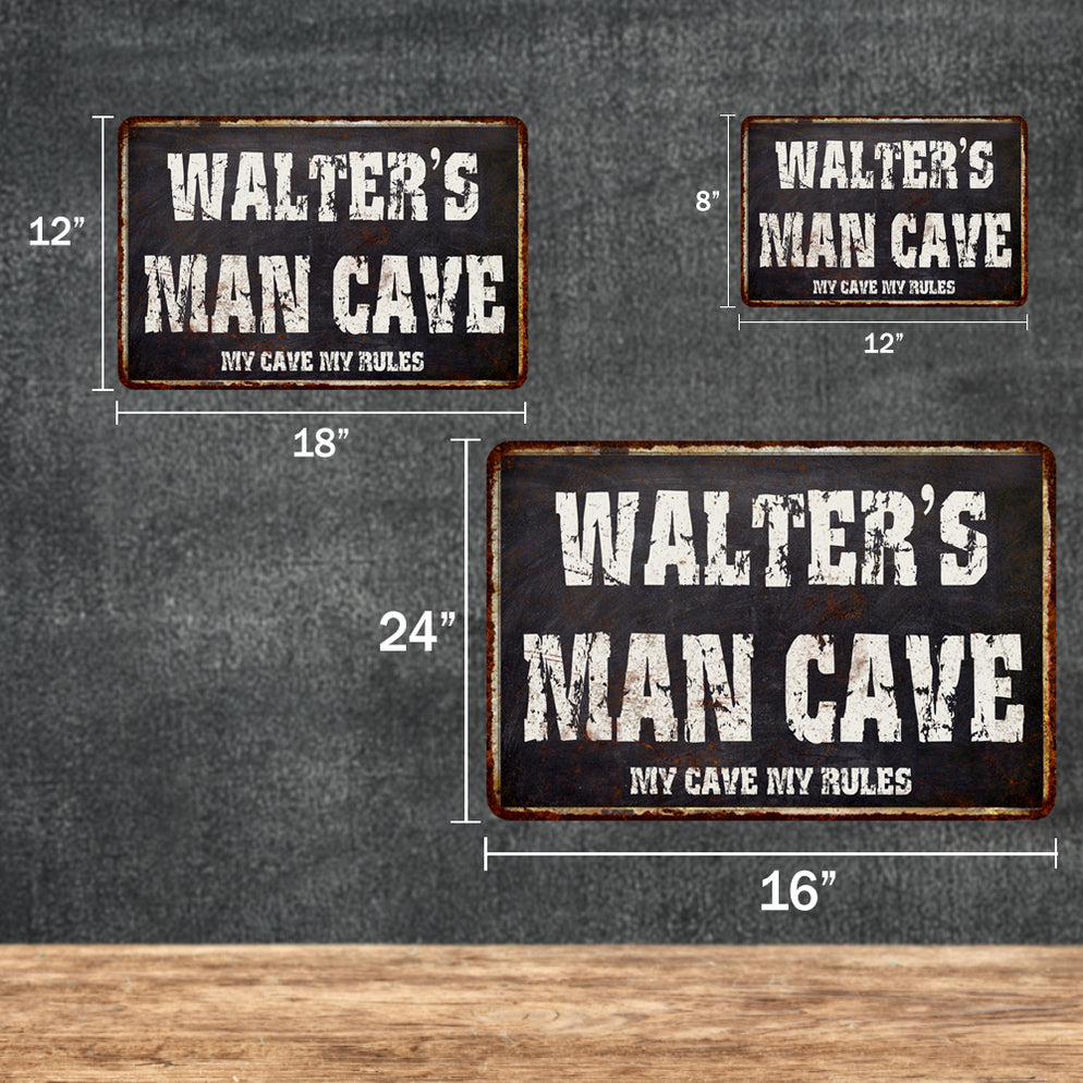 Personalized Man Cave Black Grunge Sign Home Decor Gift Cave Funny 108 ...
