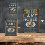 Personalized Lake House Blue Cabin Home Decor Gift Sign Metal 10812003 ...