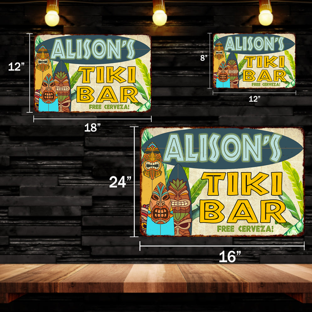 Personalized TIKI BAR Island Metal Sign Wall Decor Gift 108120058001 ...