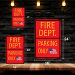 Fire Department Parking Only Military Police 8x12 Metal Sign — Chico ...