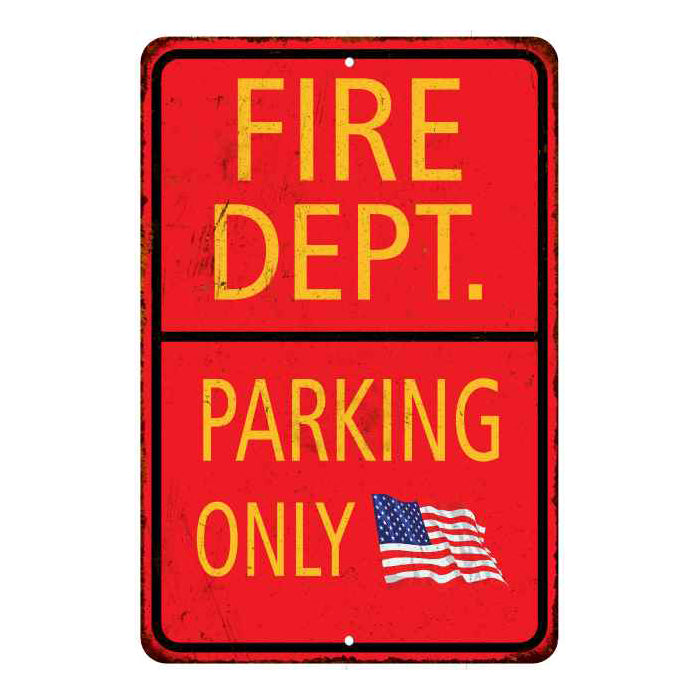 Fire Department Parking Only Military Police 8x12 Metal Sign — Chico ...