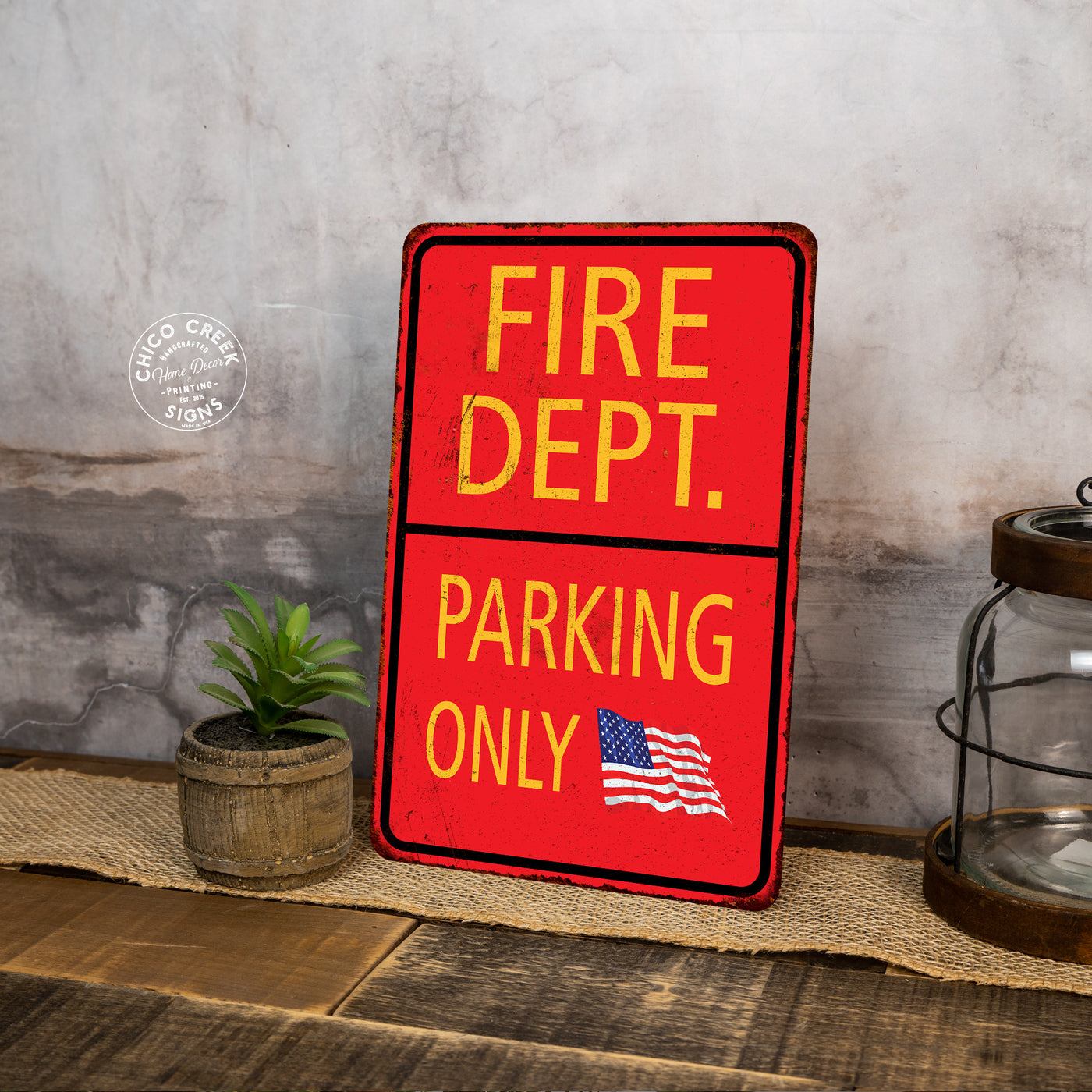 Fire Department Parking Only Military Police 8x12 Metal Sign — Chico ...