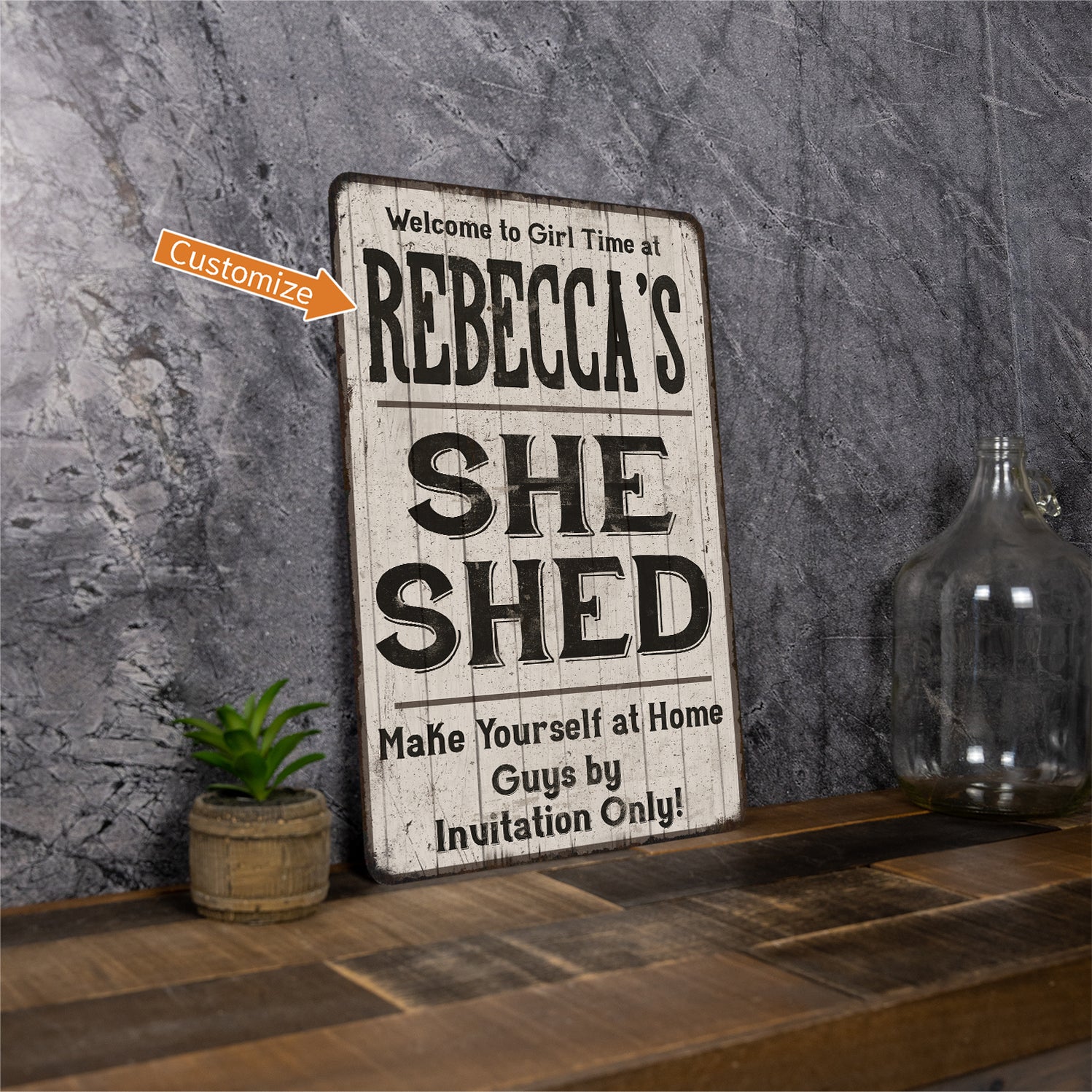Personalized She Shed Gift Metal Sign 108120082001 — Chico Creek Signs