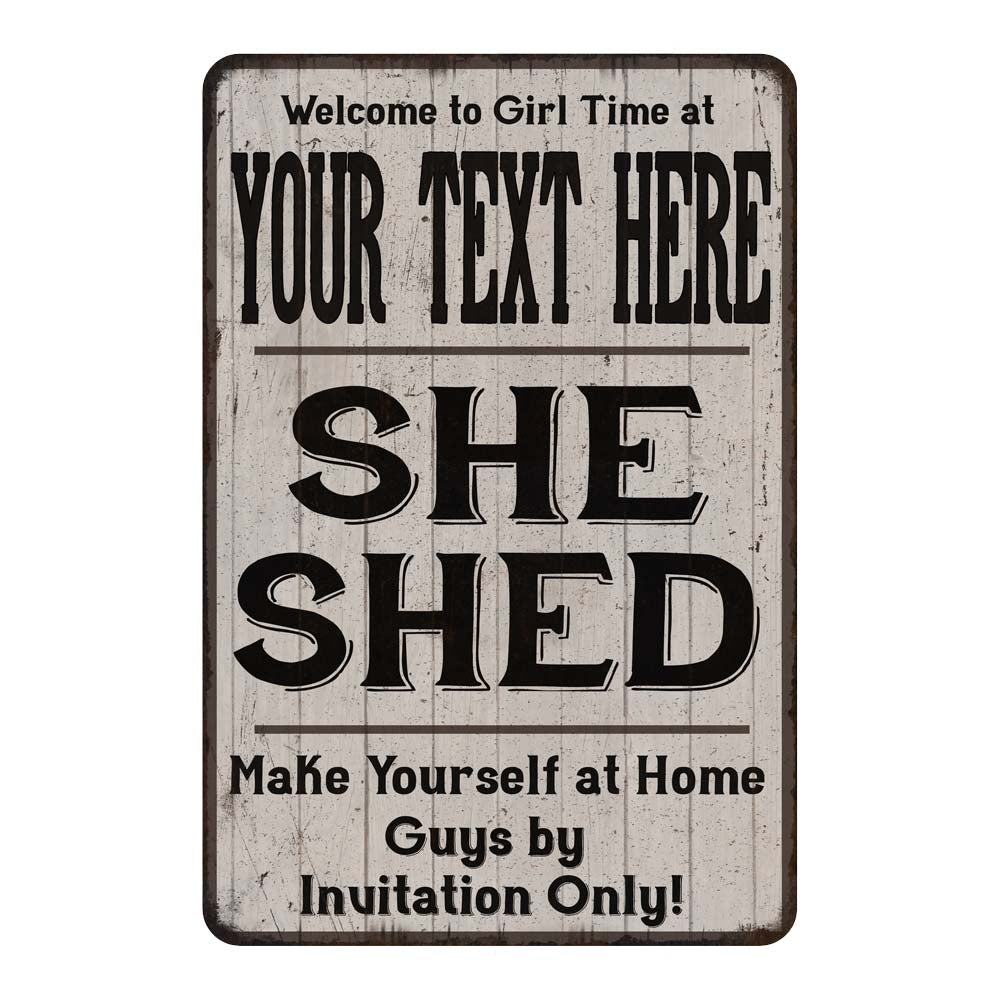 Personalized She Shed Gift Metal Sign 108120082001 — Chico Creek Signs
