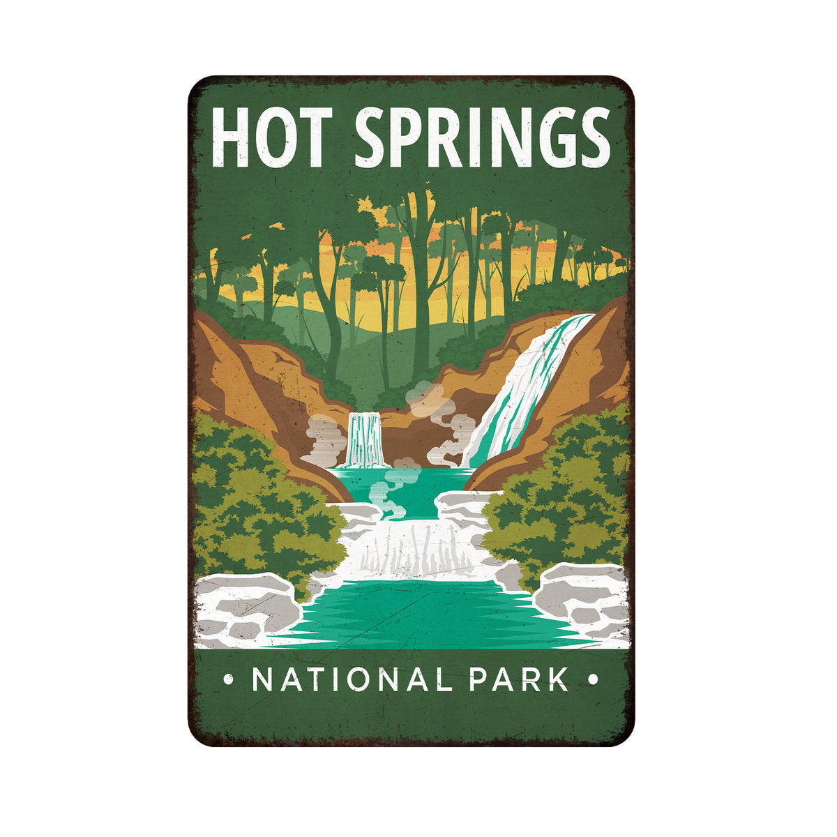 Hot Springs National Park Sign Rustic Looking Wall Decor Cabin Decorat ...