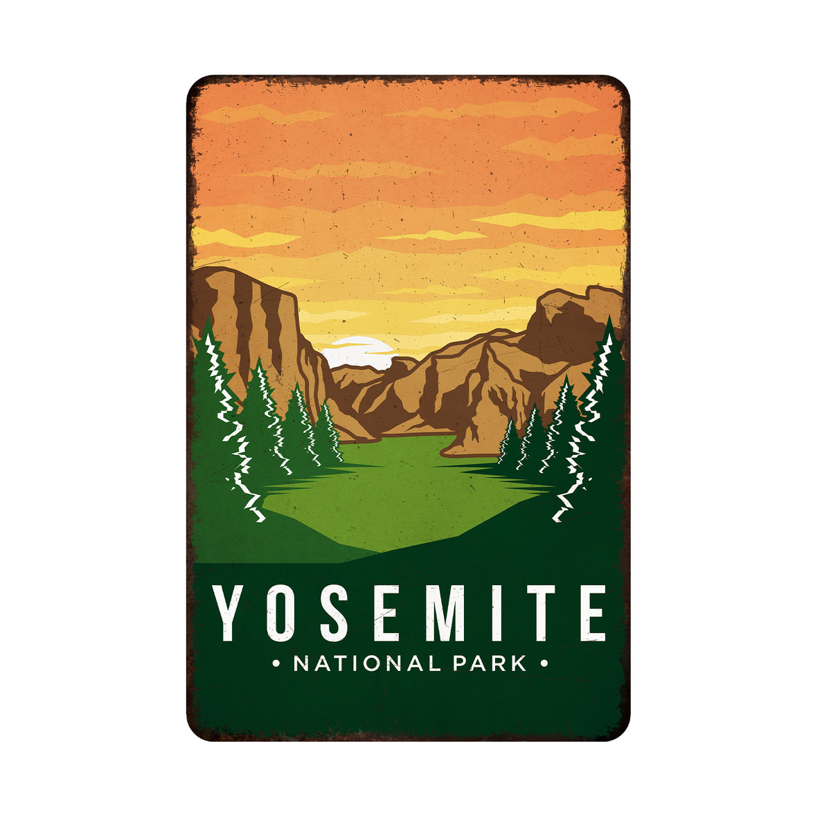Yosemite National Park Sign Rustic Looking Wall Decor Cabin Decorative ...