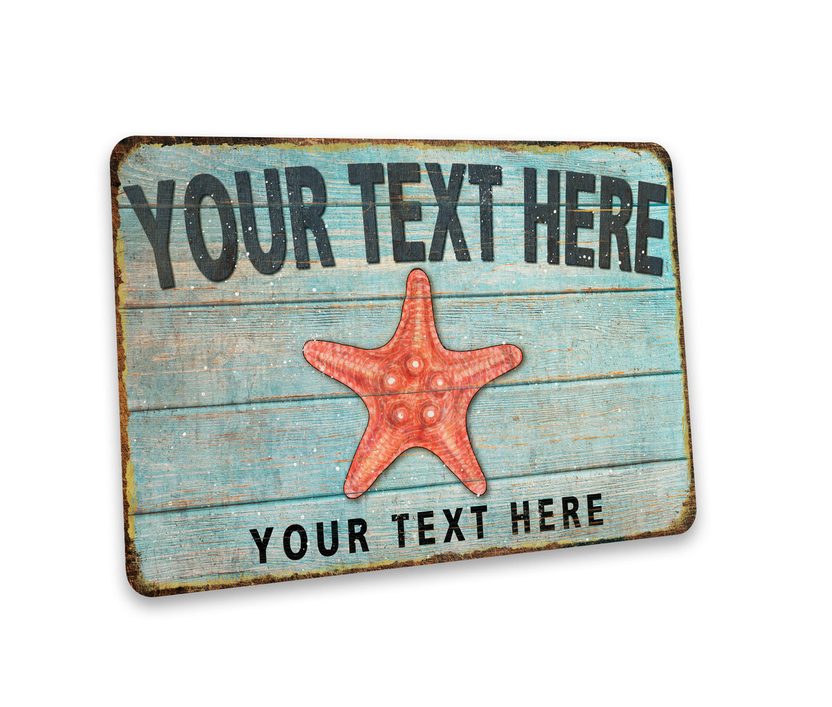 Personalized Starfish Beach Name Sign 108122002010 — Chico Creek Signs